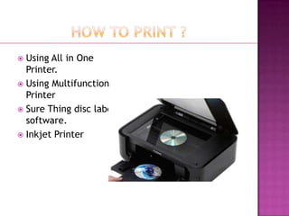 Cd printing service | PPTX