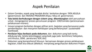 Pemberdayaan Masyarakat/ CD Aspek Hijau & Emas Berbasis PROPER | PPT