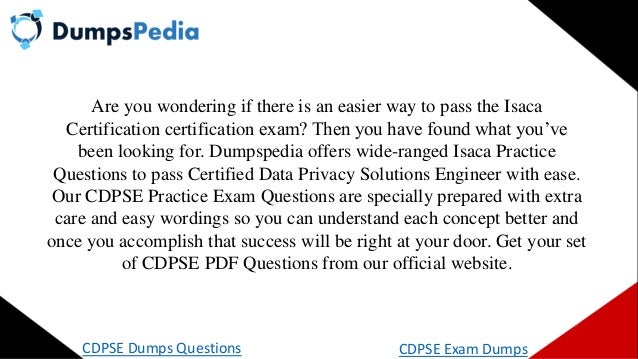 CDPSE Dumps Questions | PPT