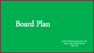Cdp session on board plan | PPTX