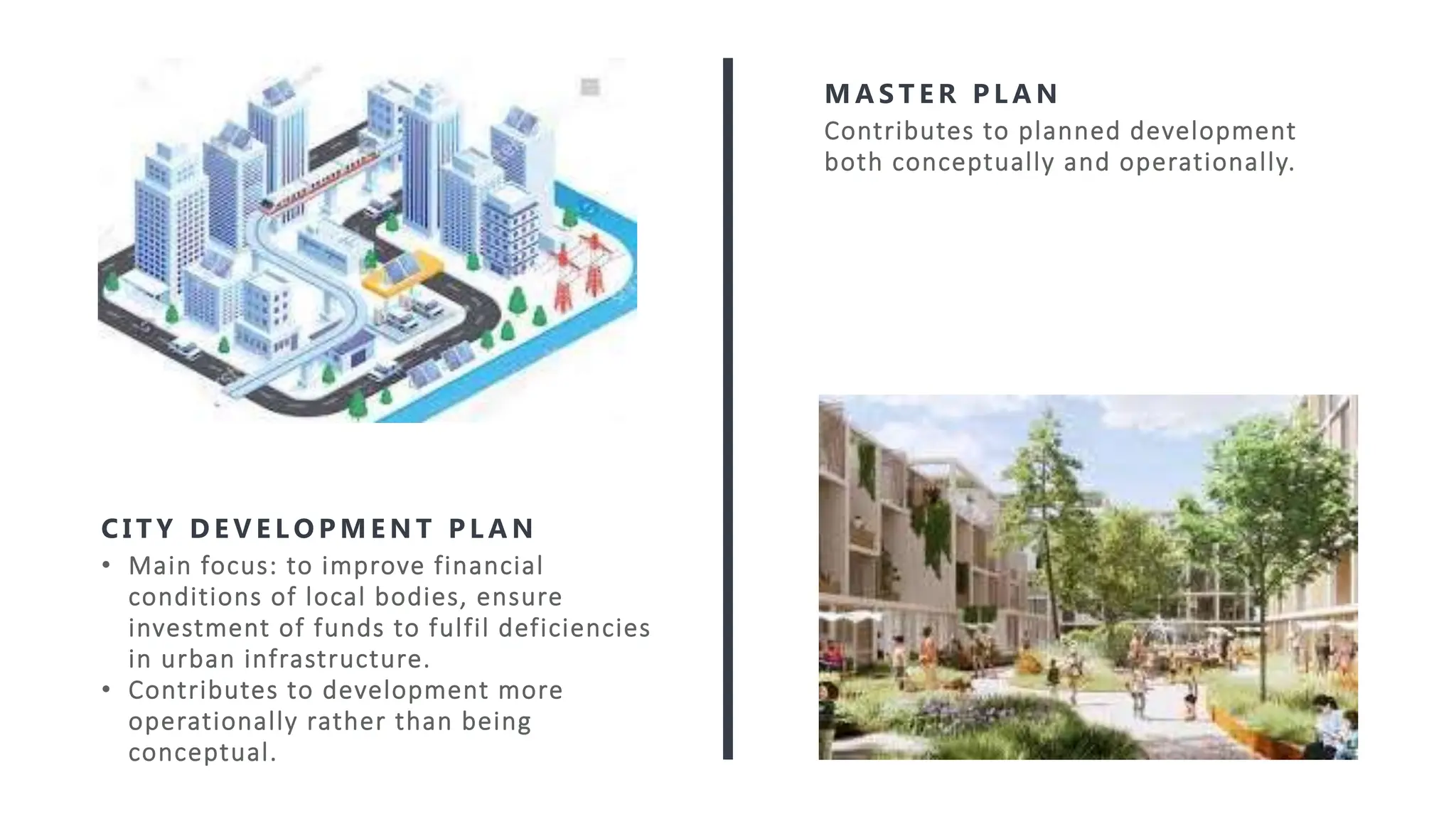 CDP vs Master Plan difference in urban development | PPTX