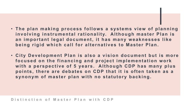 CDP vs Master Plan difference in urban development | PPTX