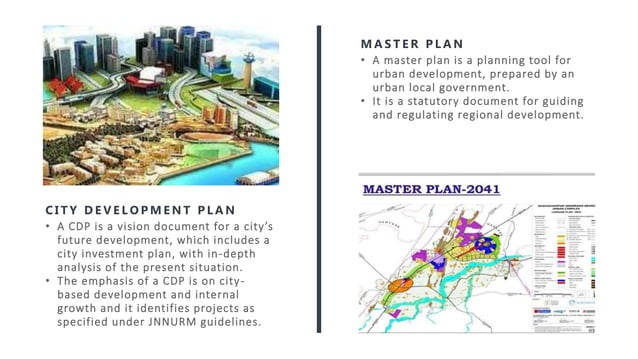 CDP vs Master Plan difference in urban development | PPTX