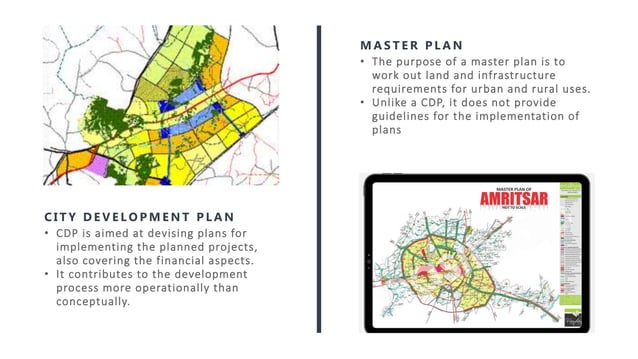 CDP vs Master Plan difference in urban development | PPTX