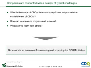EFQM Excellence Model for Corporate Data Quality Management (CDQM) | PPTX