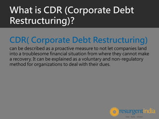 Corporate Debt Restructuring - Part - 1 | PPTX