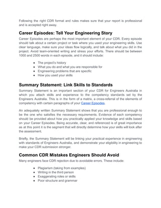 CDR For Engineers Australia: Expert Guide To Skills Assessment | PDF