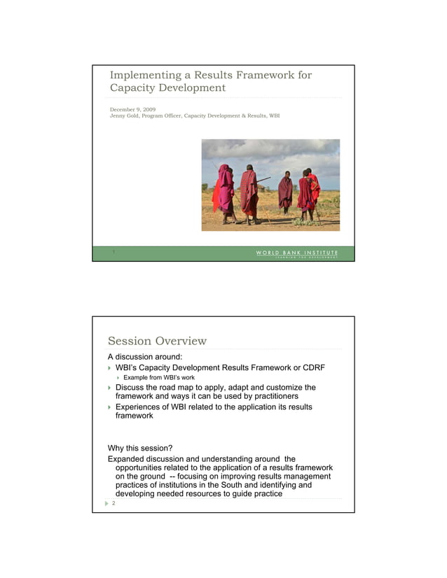 Implementing a results framework for capacity development | PDF | Business | Business and Finance