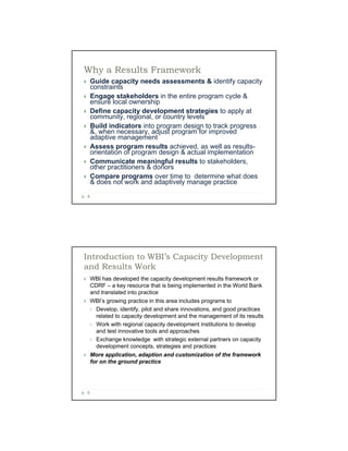 Implementing a results framework for capacity development | PDF ...