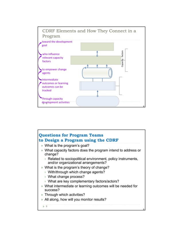 Implementing a results framework for capacity development | PDF | Business | Business and Finance
