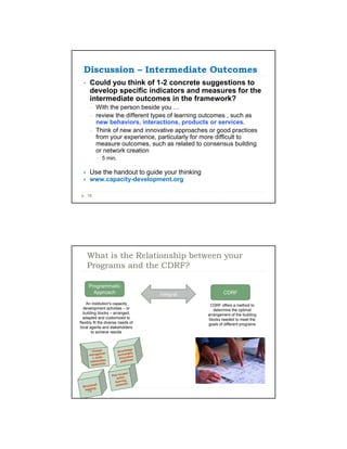 Implementing a results framework for capacity development | PDF ...