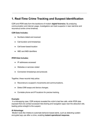Top 5 Benefits of CDR/IPDR Analysis for Police Forces | PDF