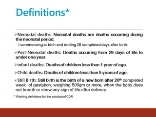 Child Death Review, introduction | PPTX