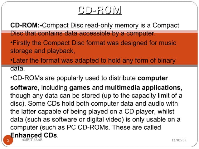 cd-rom | PPT | Computing | Technology & Computing