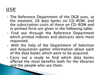Use of CD-ROM Database | PPTX