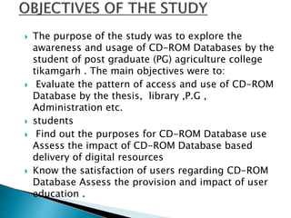 Use of CD-ROM Database | PPTX
