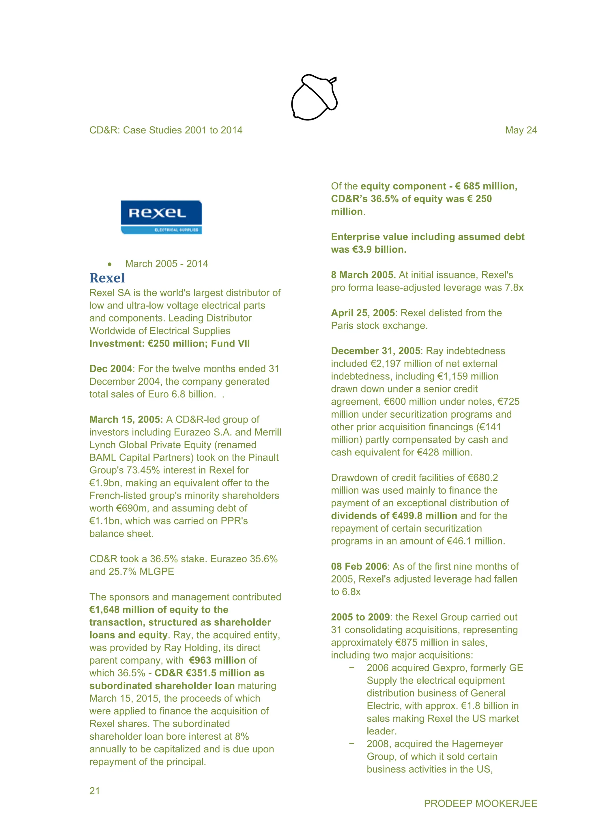 CD&R Portfolio 2001_14. Private Equity industry | PDF