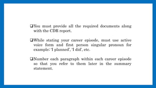 Cdr report for industrial engineer | PPTX