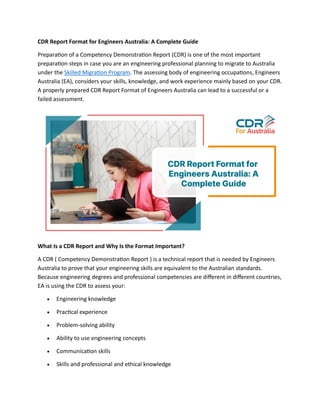CDR Report Format for Engineers Australia | PDF