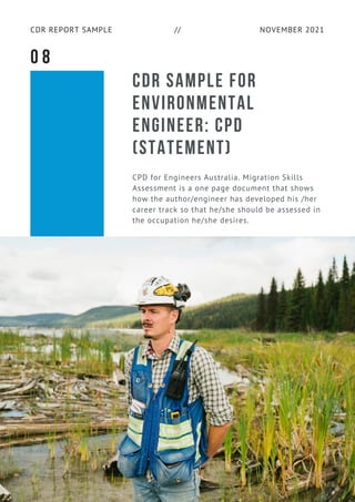 CDR sample for Environmental Engineers ANZSCO-233915 | PDF | Civil ...