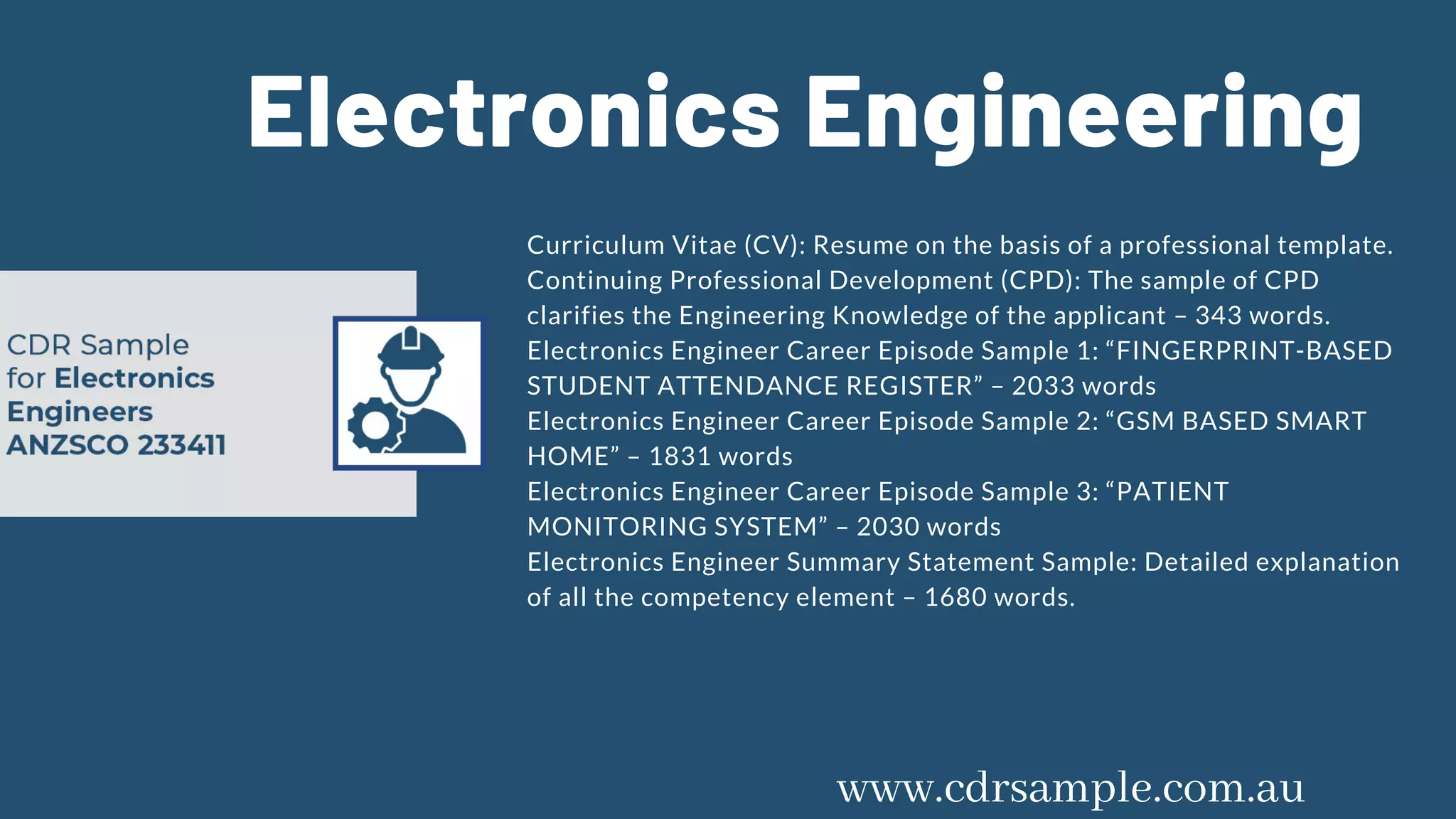 Cdr sample for Engineers | PDF | Resume Writing and Advice | Job Search
