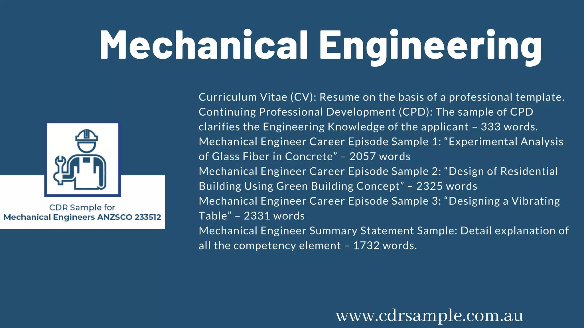 Cdr sample for Engineers | PDF