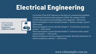 Cdr sample for Engineers | PDF