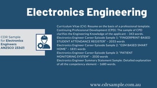 Cdr sample for Engineers | PDF