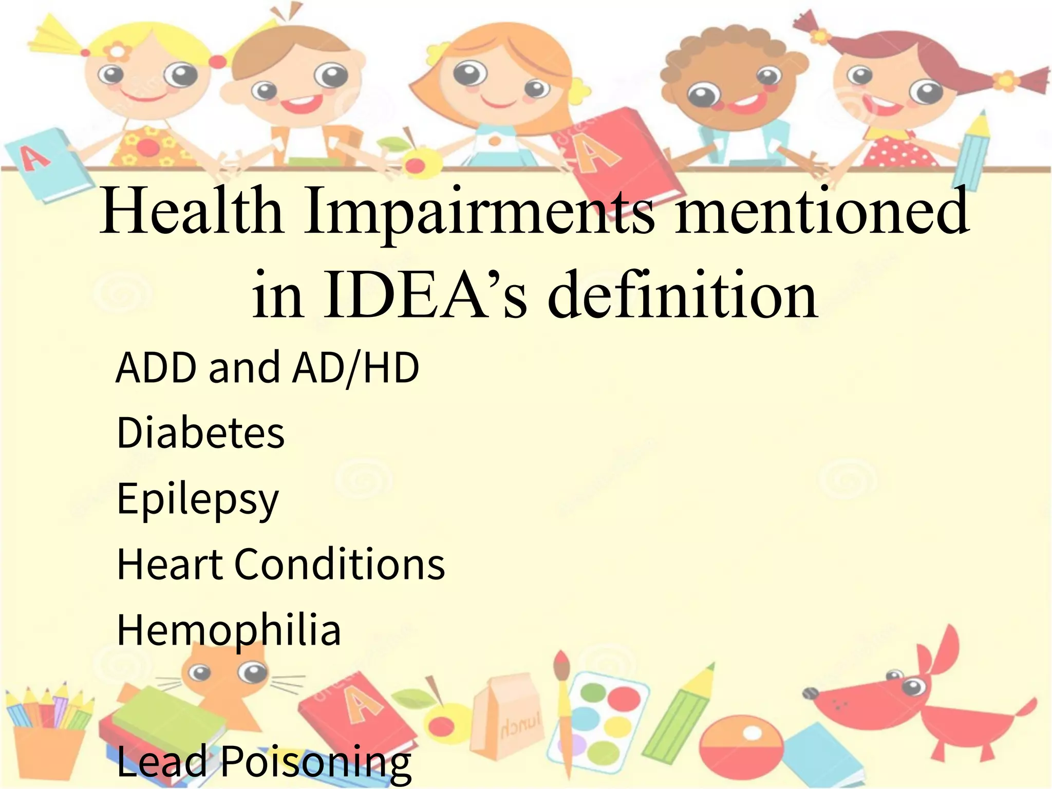 Teaching Strategies for Children with Health Impairments | PDF