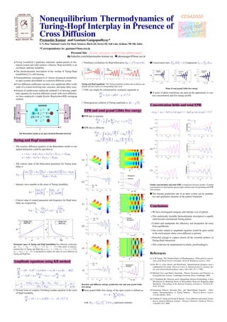 Nonequilibrium Thermodynamics of Turing-Hopf Interplay in Presence of Cross Diffusion | PDF