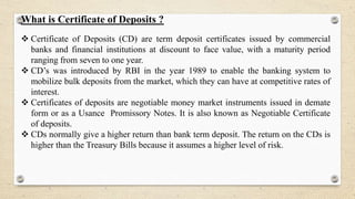 Certificate of deposits and Commercial Papers | PPTX | Stocks and Bonds ...
