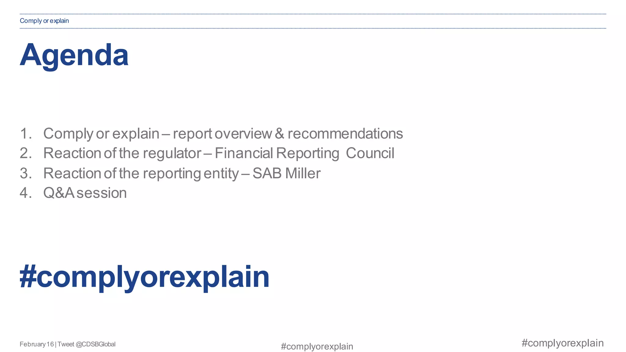 CDSB comply or explain | PDF