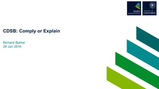 CDSB comply or explain | PDF