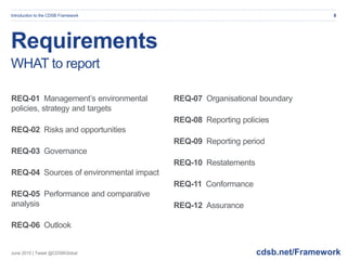 CDSB Framework 101 | PPTX