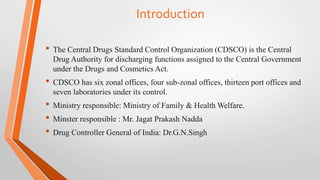 Cdsco- a regulatory overview | PPTX