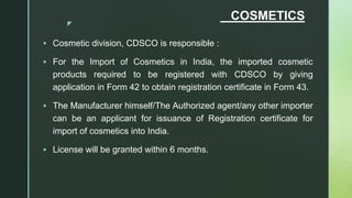 CDSCO - Central Licensing Authority | PPTX