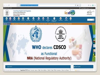 Cdsco-Central Drugs Standard Control Organisation | PPTX