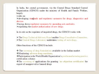 Cdsco-Central Drugs Standard Control Organisation | PPT