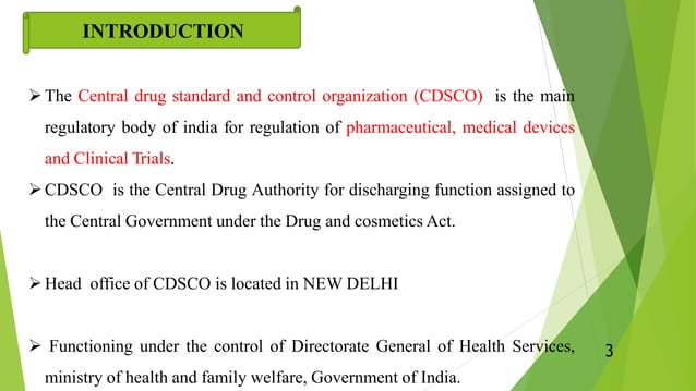 CDSCO- CENTRAL DRUG STANDARD CONTROL ORGANISATION | PPTX
