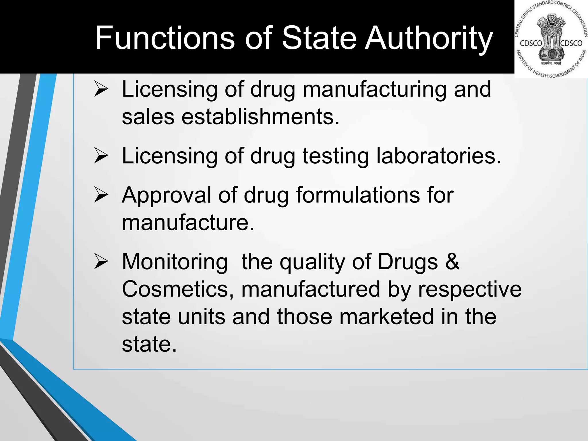 Cdsco Roles and Responsibilities | PPTX