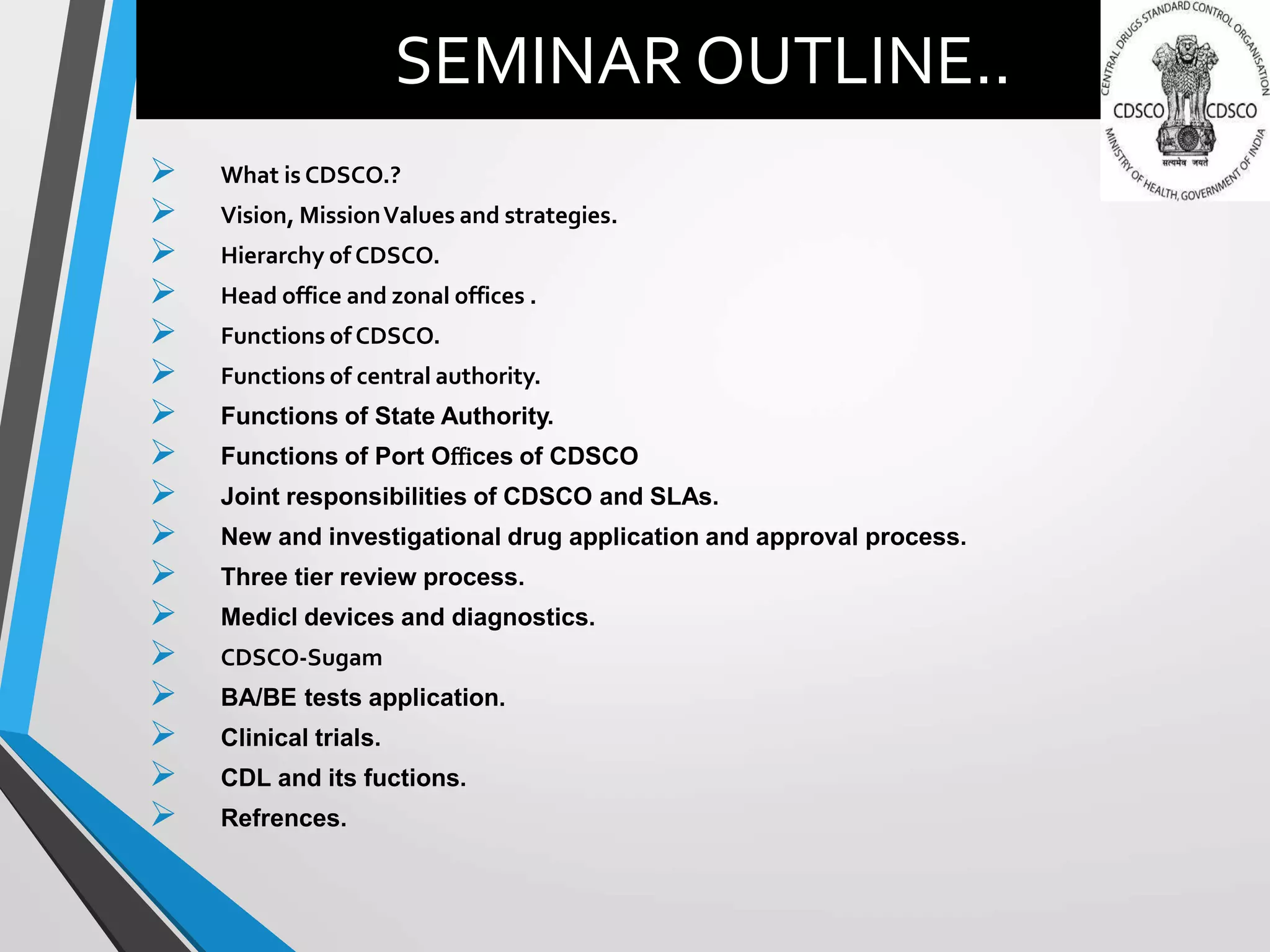 Cdsco Roles and Responsibilities | PPTX