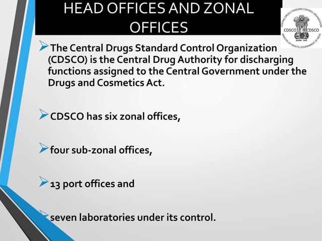 Cdsco Roles and Responsibilities | PPTX