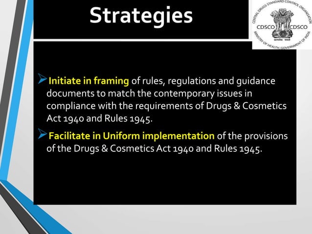 Cdsco Roles and Responsibilities | PPTX