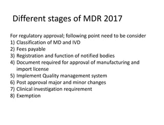 Short Overview of CDSCO MDR 2017 | PPTX