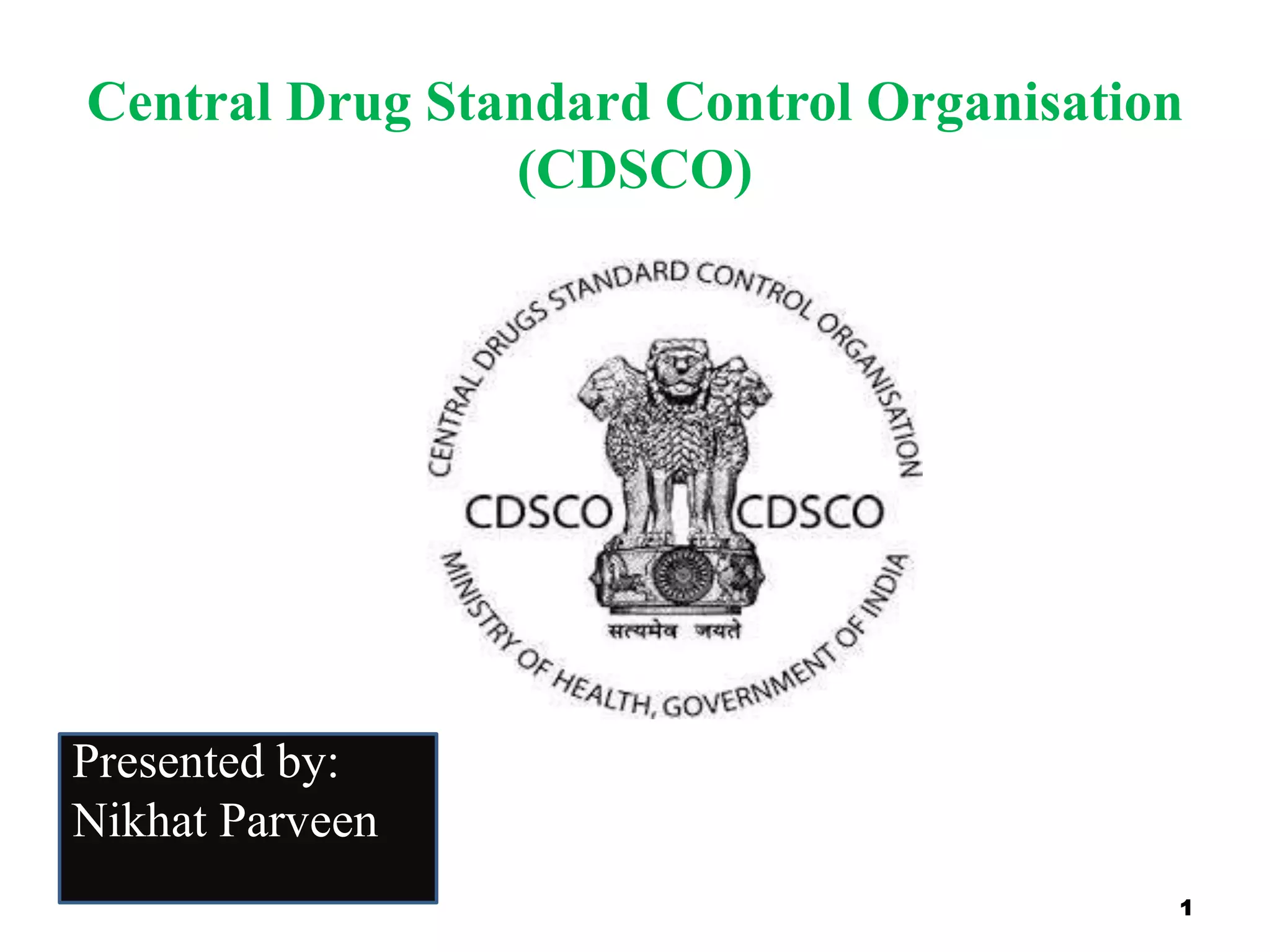 Cdsco ppt | PPTX