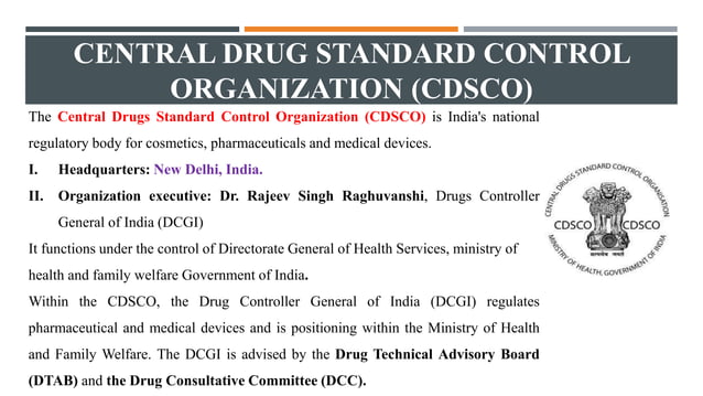 CDSCO Regulatory Authority.pptx