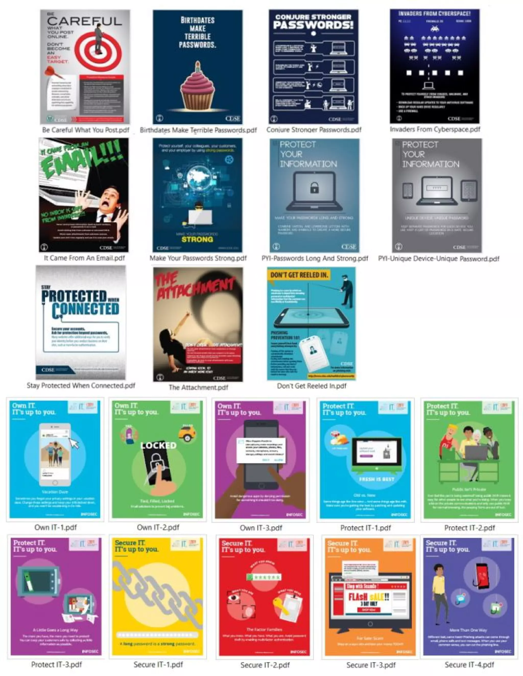CDSE Cybsecurity Awareness Posters | PDF