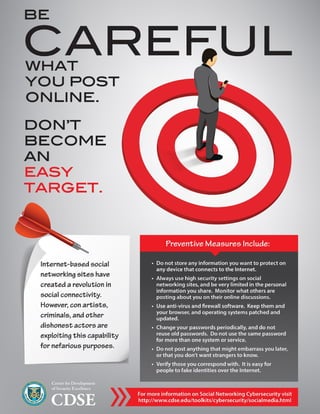 CDSE Cybsecurity Awareness Posters | PDF