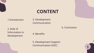 Role of information in development communication by Aneesa T A.pptx