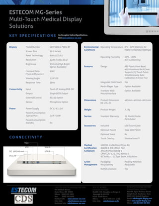 Multi-Touch Medical Display Monitor Solutions | PDF